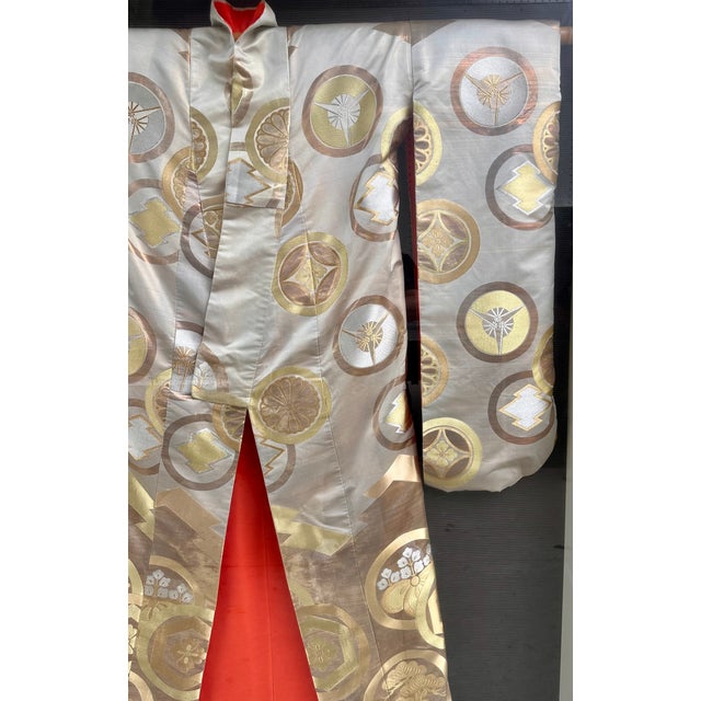 Vintage Shadow Box Framed Japanese Wedding Kimono | Chairish