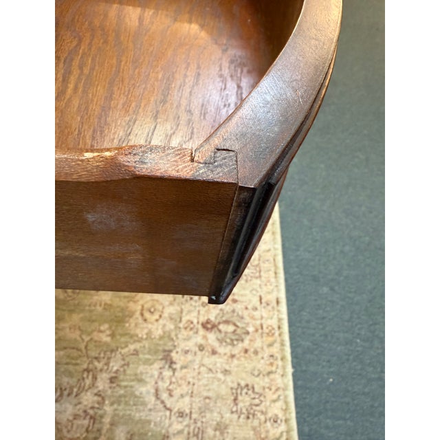 Vintage Brandt Furniture Duncan Phyfe Styled Tooled Leather Drum Table ...