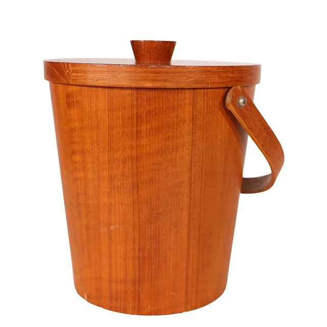 Mid Century Teak Ice Bucket Made in Japan by Viking | Chairish