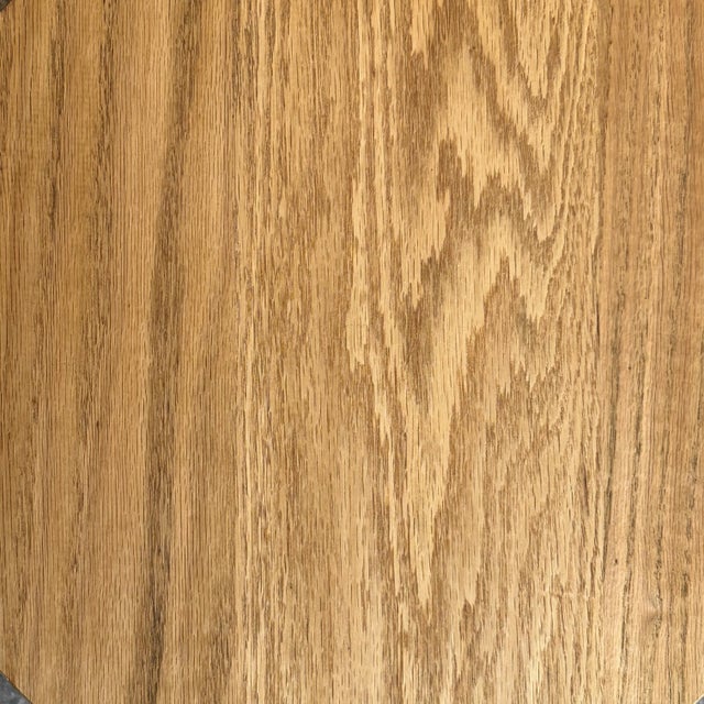 Chunky End Table in Brown Oak | Chairish