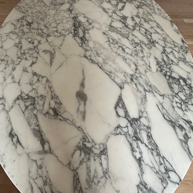 78” Saarinen Marble Dining Table for Knoll | Chairish
