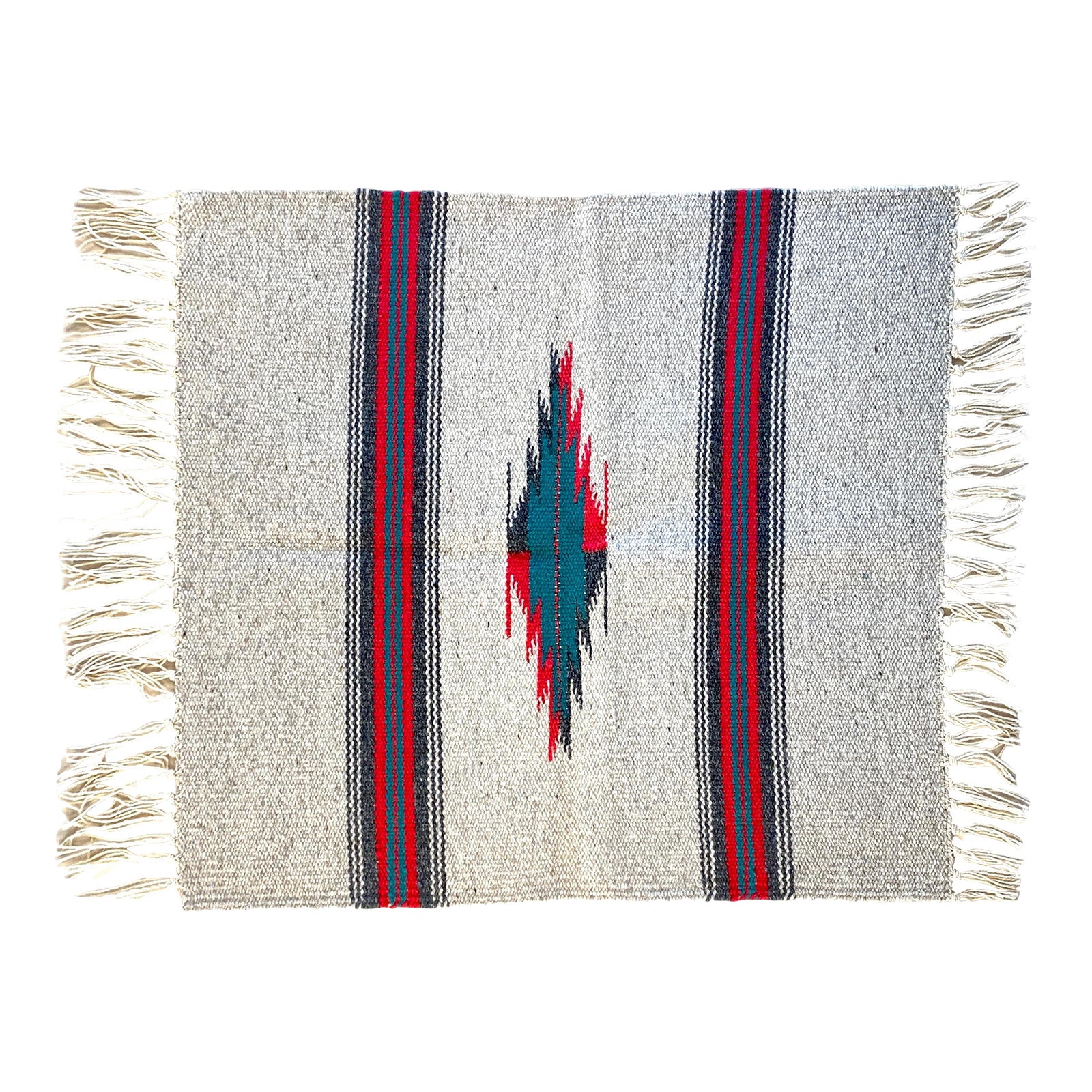 2000s Handwoven Dresser Mat Table Rug Southwest Design | Chairish