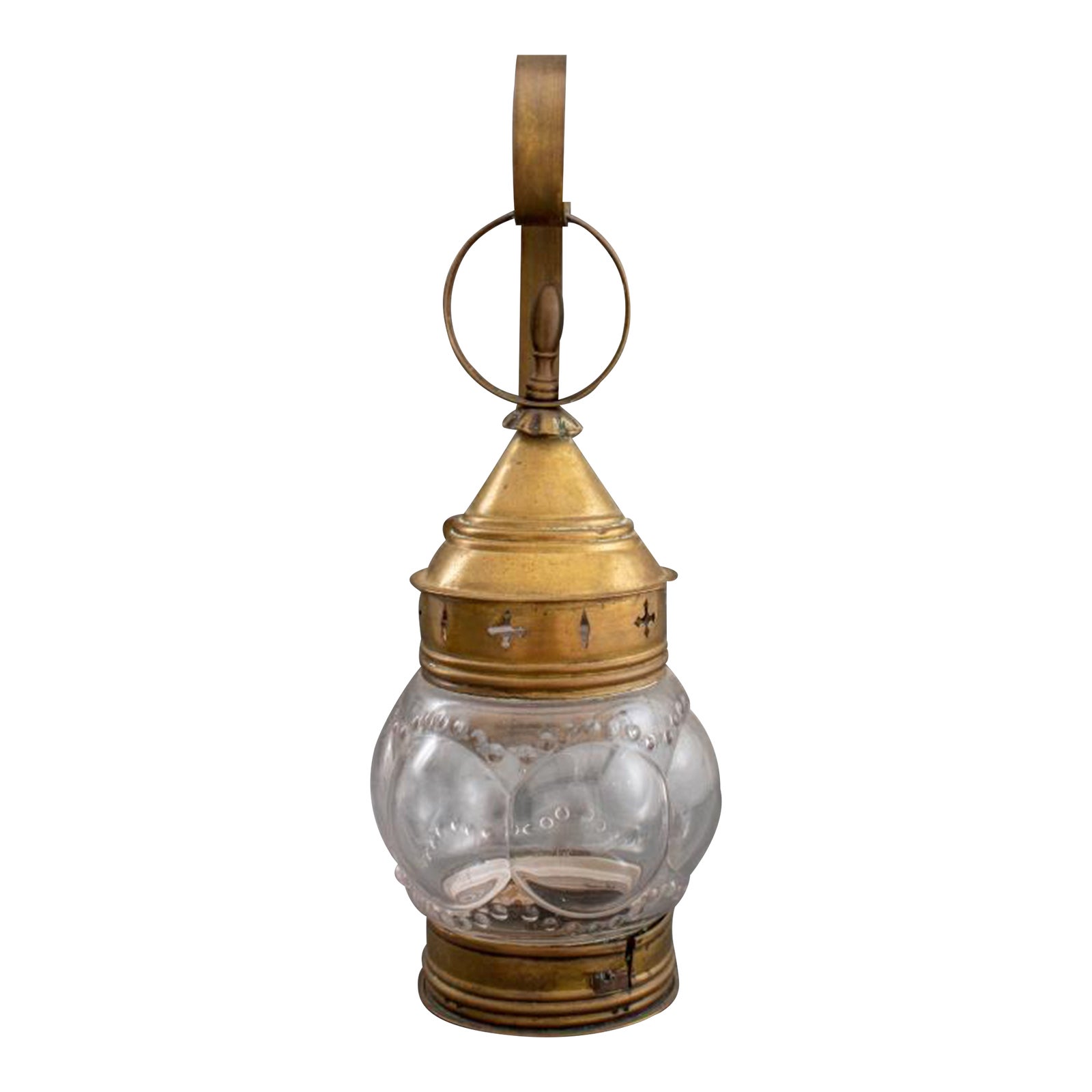 Wall Mounted Brass Carriage Lamp | Chairish