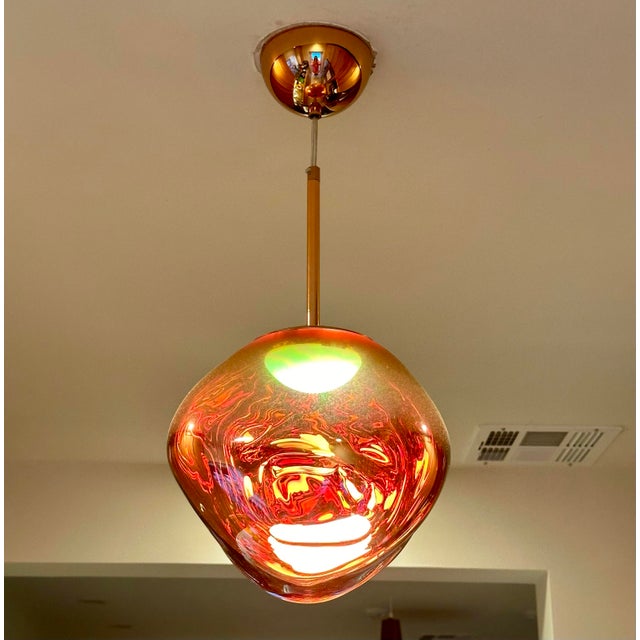 Tom Dixon Mini Melt Cooper Led Pendant Light | Chairish