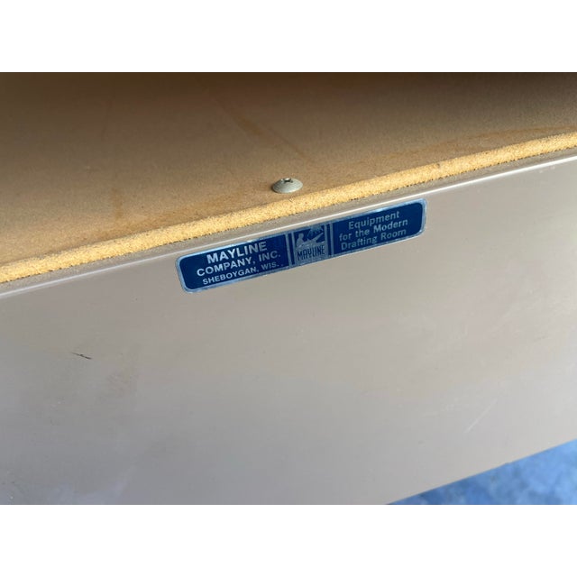 1980s Vintage Mid Century Modern Mayline Drafting Table | Chairish