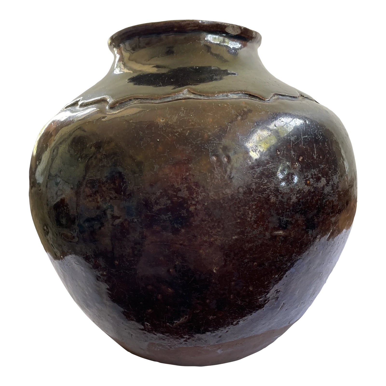 Early 19th Century Antique Burmese Martaban Jar | Chairish