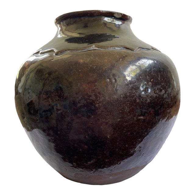 Early 19th Century Antique Burmese Martaban Jar | Chairish