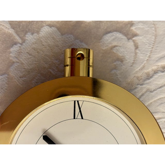 Vintage Brushed Brass Tiffany & Co. Swing Desk Clock With Swiveling ...