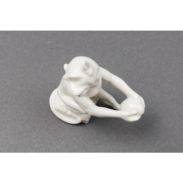 Antique Nymphenburg Germany White Porcelain Monkey Figurine Holding ...