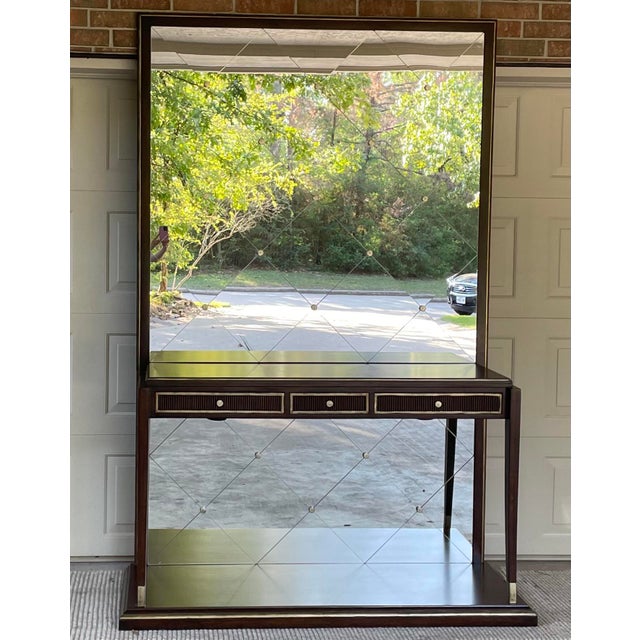 1980s John-Richard Entry Console With Statement Mirror | Chairish
