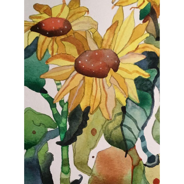 Fall Sunflowers Botanical Painting | Chairish