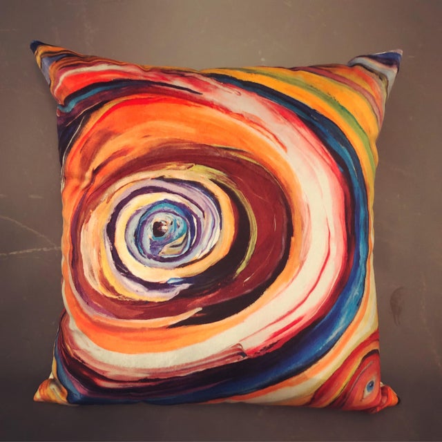 “Bruce Mishell” Modern Hand Made Abstract Art Print Pillows - a Pair ...