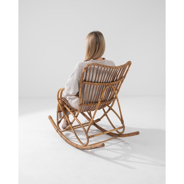 1960s French Rattan Rocking Chair | Chairish