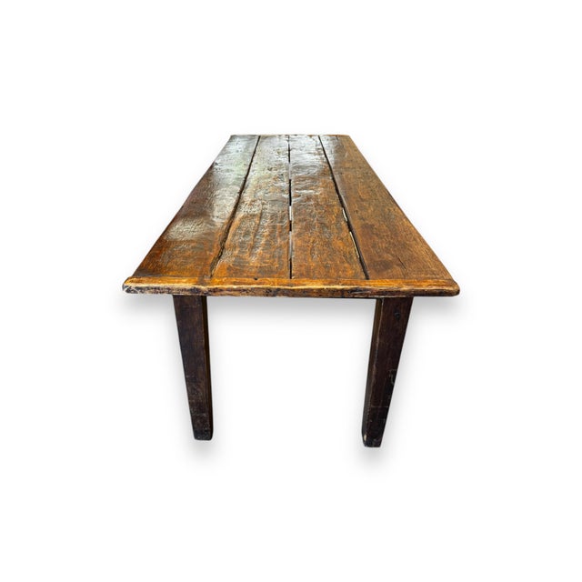 Antique Rustic Wood Dining Table | Chairish