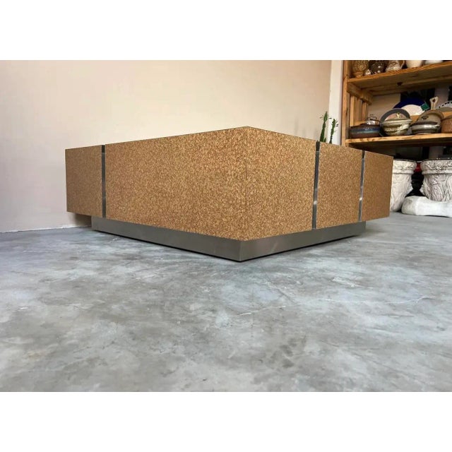 Postmodern Faux Tortoise Shell - Cork Laminate Finish Square Coffee ...