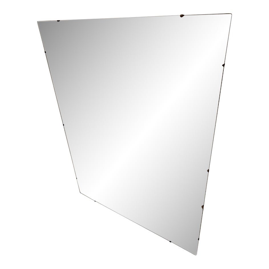 Vintage 1950's Mid Century Modern Wall Mirro Beveled Edges | Chairish