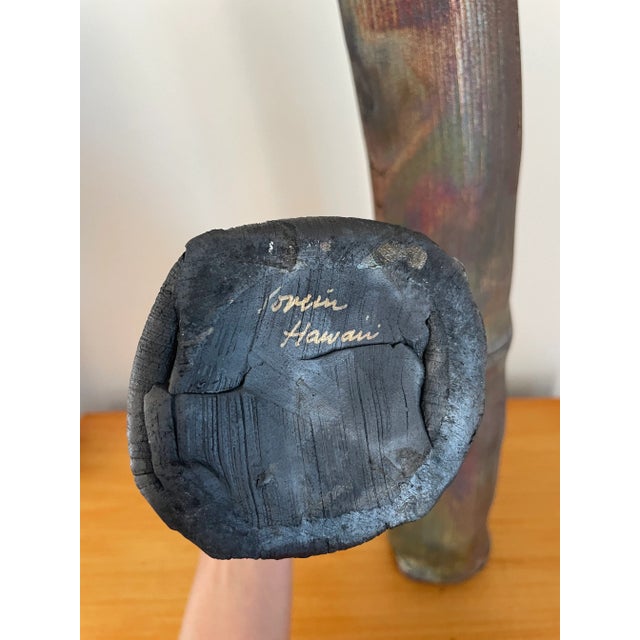 Matthew Lovein Raku Studio Pottery Vessels - a Pair | Chairish