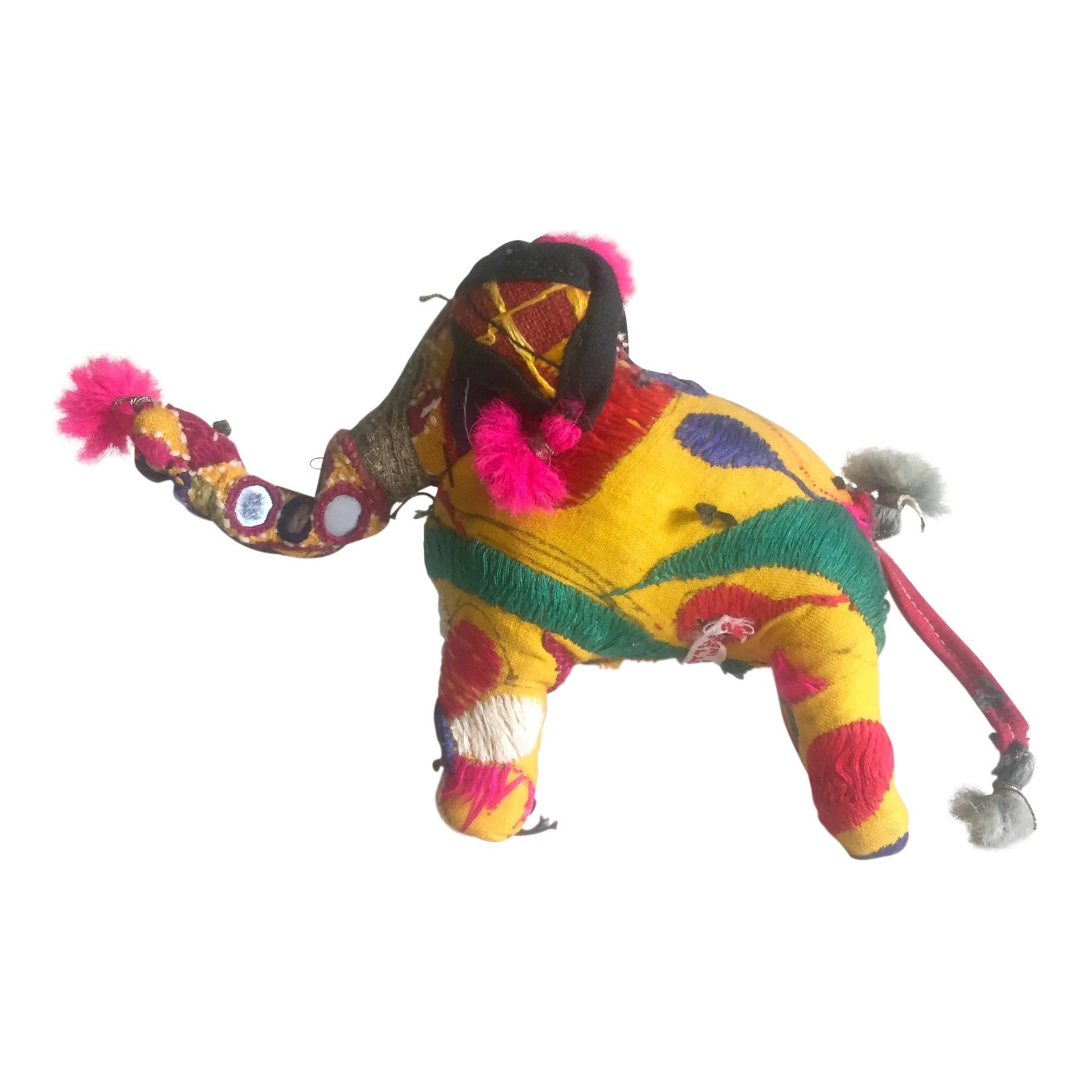 Vintage Mid Century Indian Rajasthan Multicolor Patchwork Fabric ...