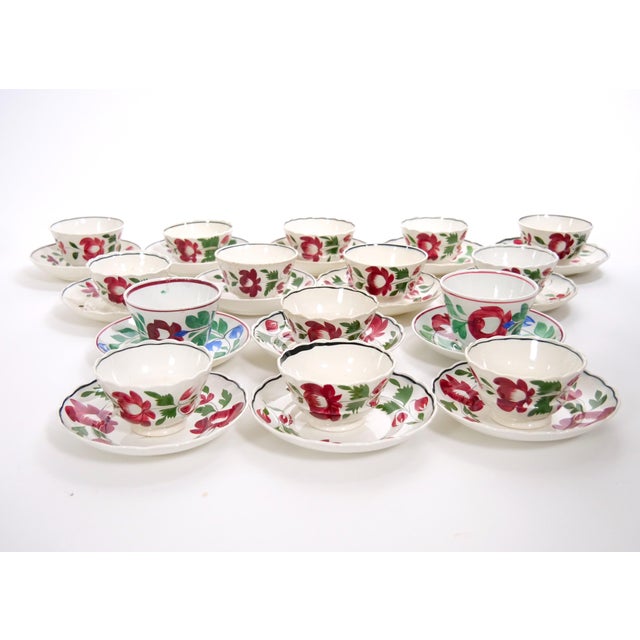 Beautiful American Adams Rose Ironstone Dinnerware Set | Chairish