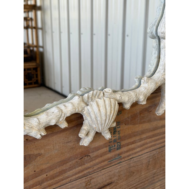 Vintage Coastal Faux Bois Coral and Shell Wall Mirror by Mark Roberts ...
