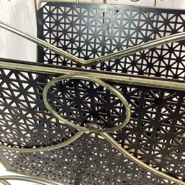 Vintage Mid-Century Modern Newspaper Rack | Chairish