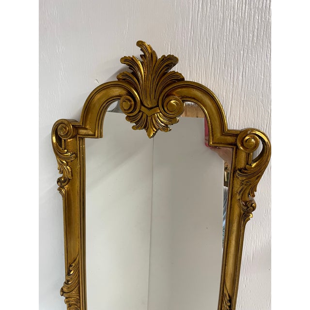 Vintage Hollywood Regency Gilt Gold Frame Mirror | Chairish