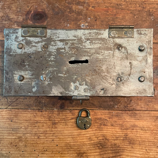 Antique Money Cash Lock Box | Chairish