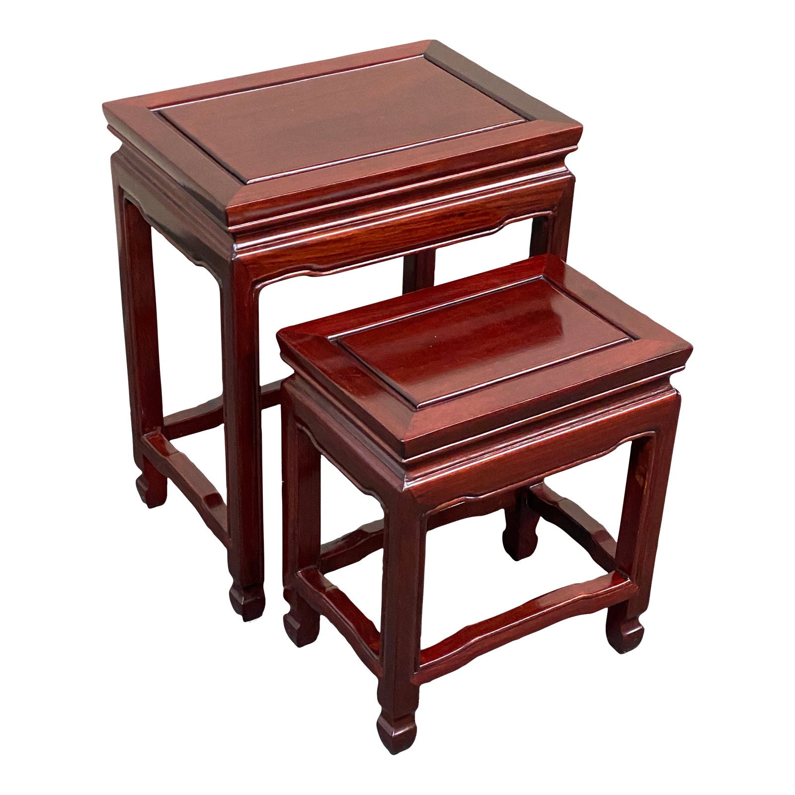 Vintage Ming Style Nesting Tables, Two Piece | Chairish