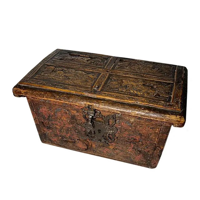 17th Century Spanish Colonial Wood Box | Chairish
