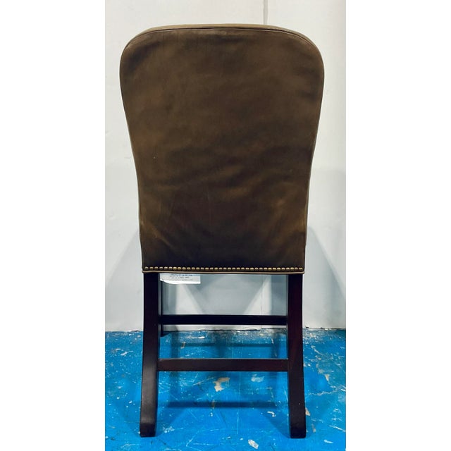 Hickory Chair Urban Night Camel Brown Leather Dining Chairs Pair | Chairish