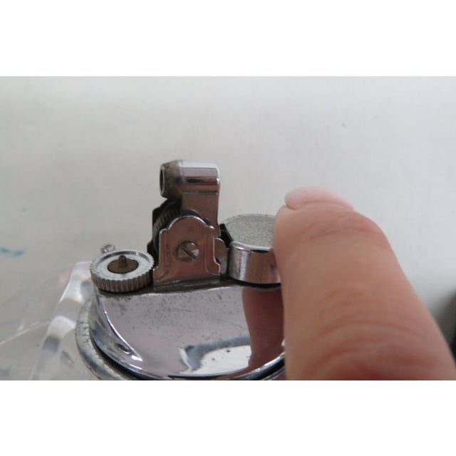 Japan Lucite Round Table Lighter | Chairish