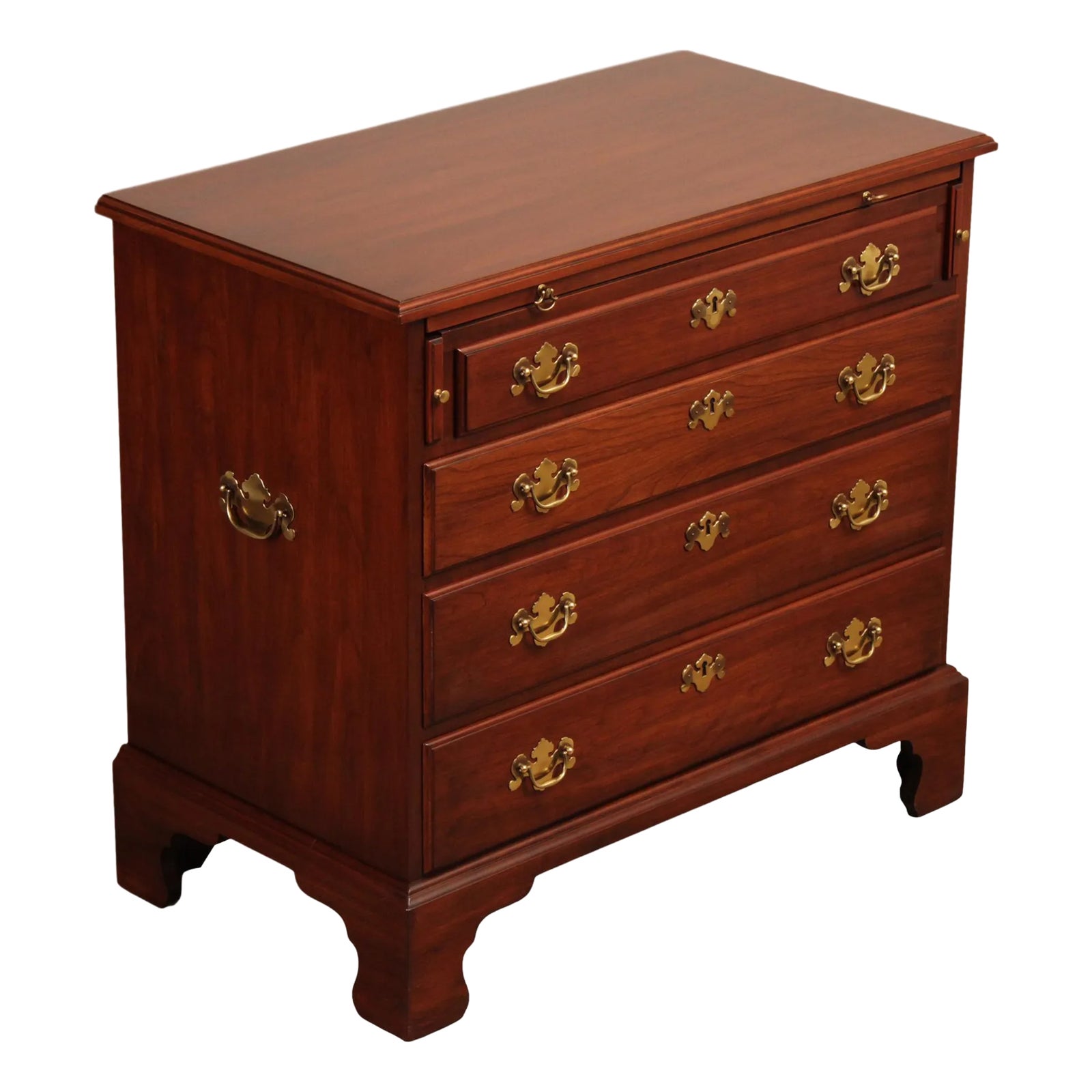 Henkel Harris Chippendale Style Cherry Bachelor's Chest | Chairish