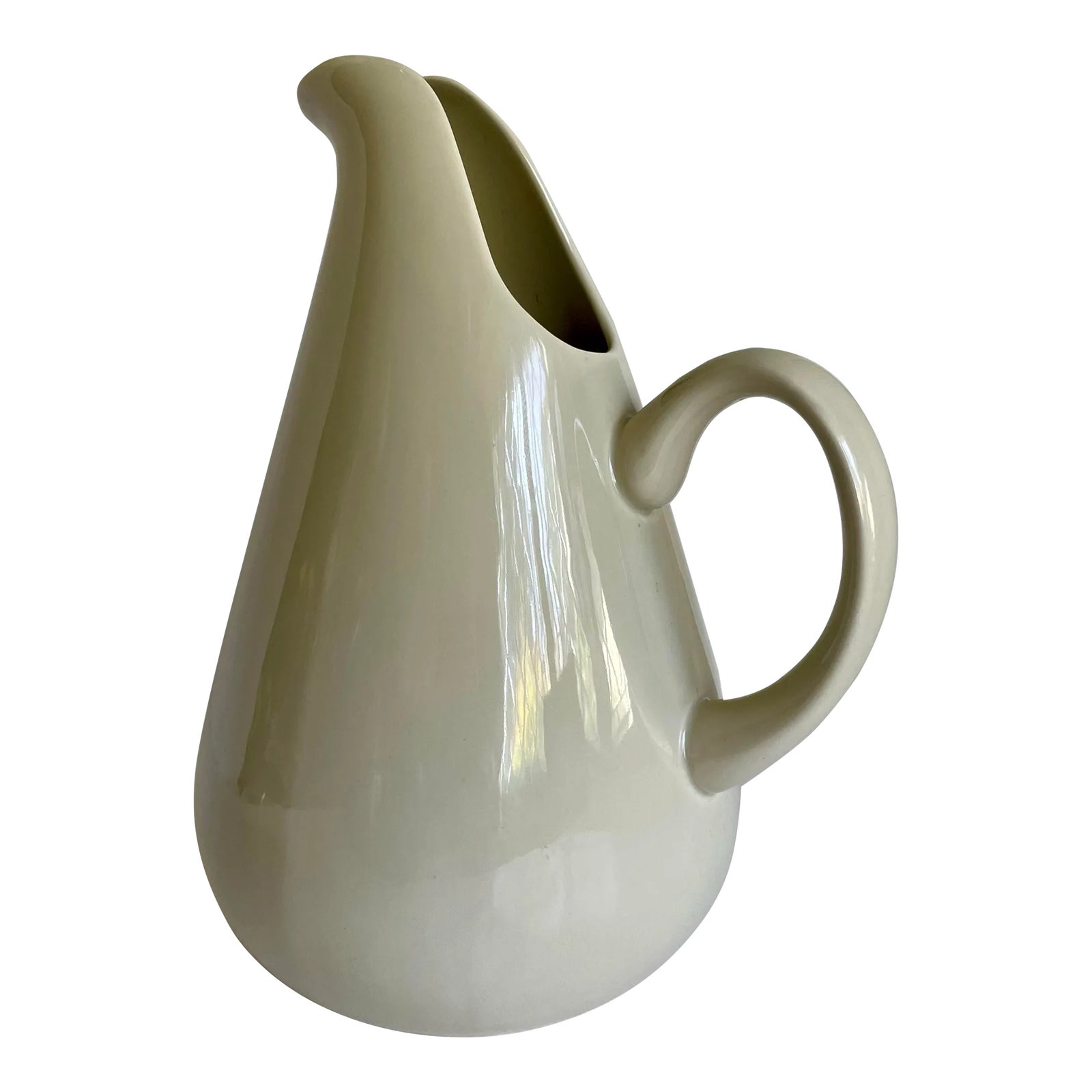 Russel Wright for Oneida Glazed Stoneware Ceramic Pitcher | Chairish