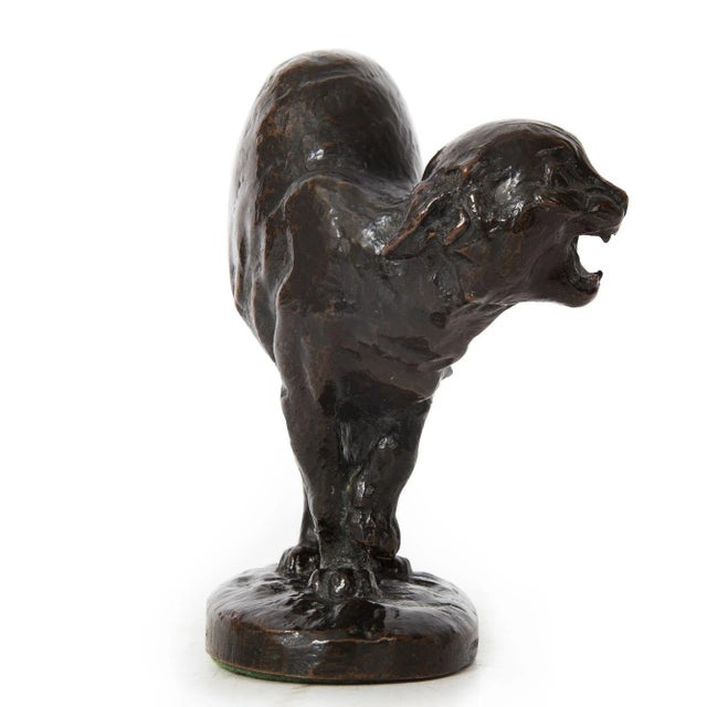 Authentic Frederick Roth "Hissing Cat" (1913) Bronze Sculpture, Gorham ...