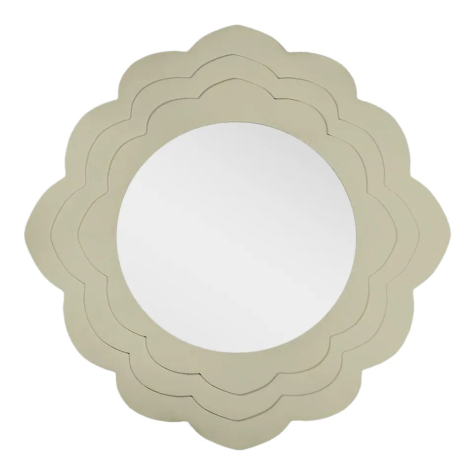 Fleur Home Audubon Magnolia Circle Mirror in Cooking Apple Green, 30x30 ...