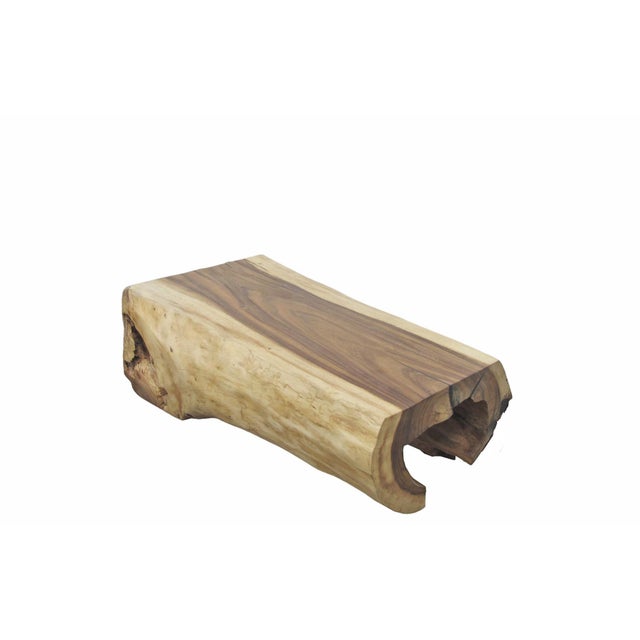 Smooth Curved Living Edge Coffee Table | Chairish