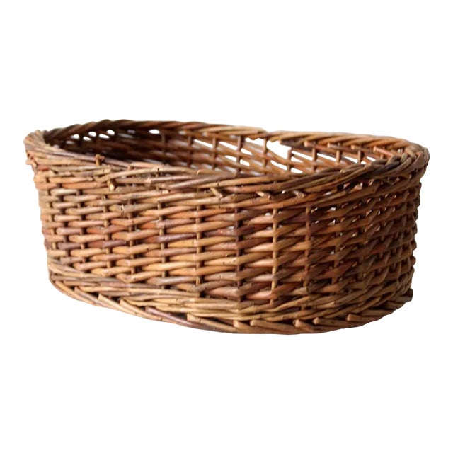 Vintage Wicker Basket | Chairish