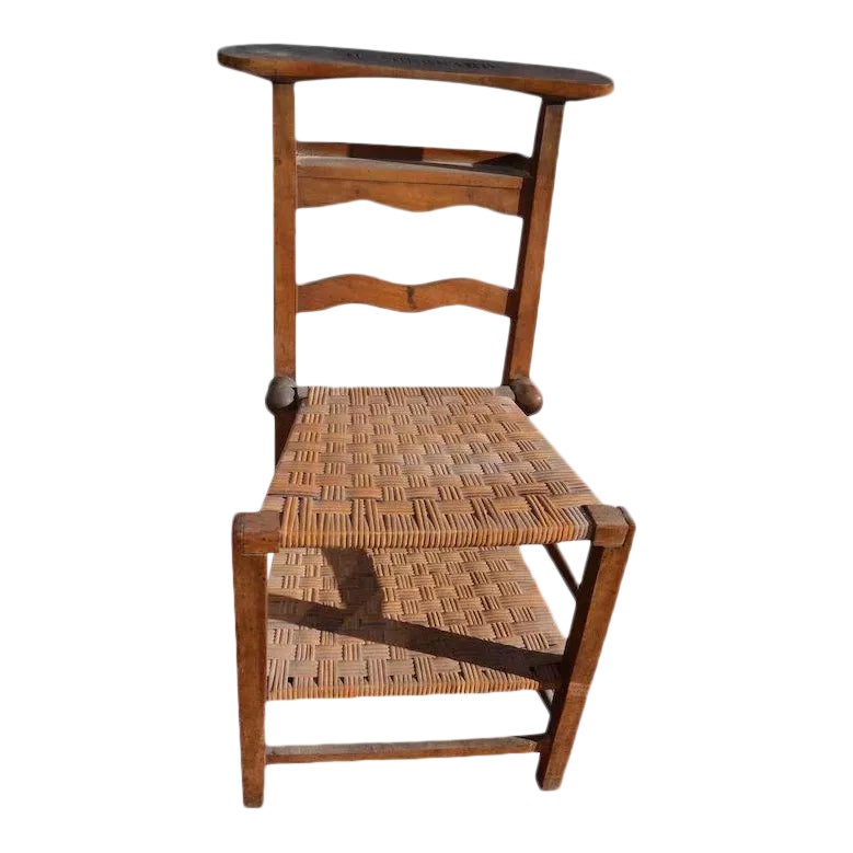 Prie Dieu Country French Rustic Chair Kneeler | Chairish