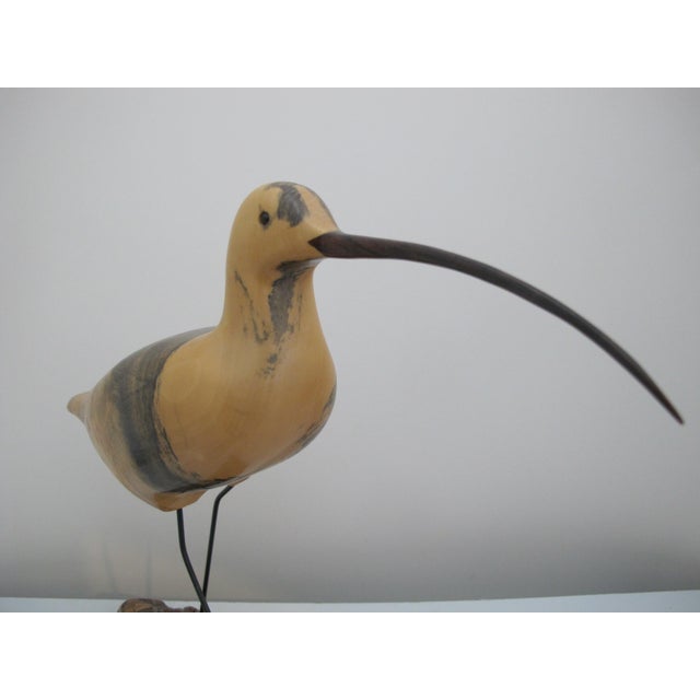 Marc Smith MCM Style Buckeye Burl Wood on Manzanita Base Curlew Bird ...