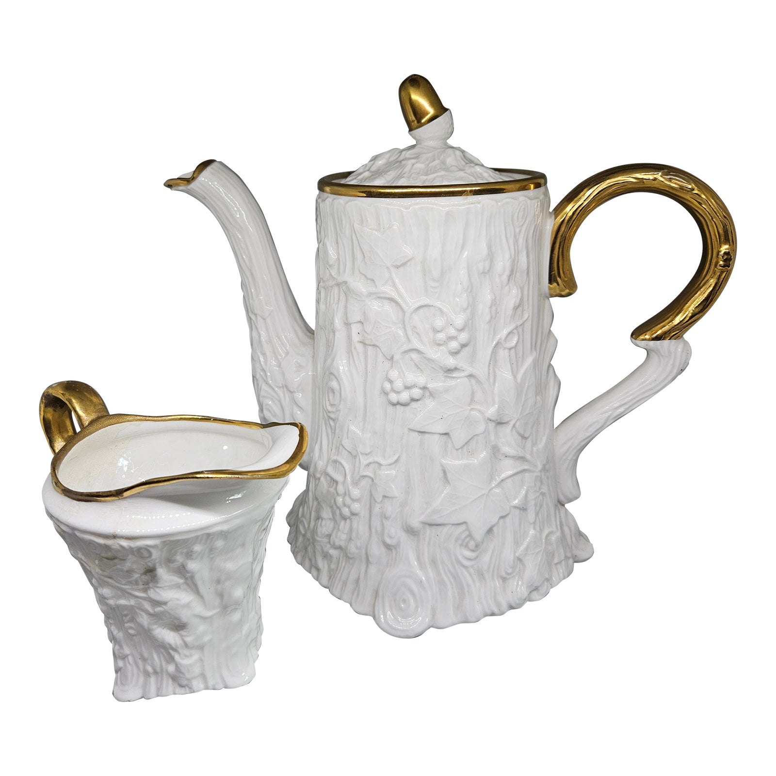 Royal Stafford - Old English Oak Gold - Coffee Pot & Lid W/ Creamer ...