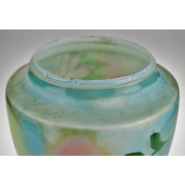 Vintage Glass Floral Design Lamp Body | Chairish