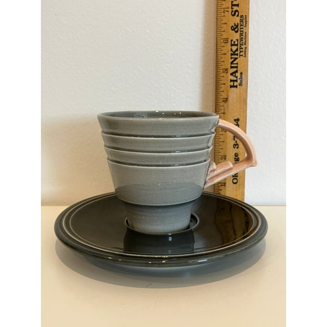 Rare 1984 Hand Signed Michael Lambert Art Deco Inspired Cups and Saucer ...