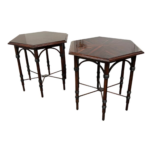 Therien Studio Workshop Hexagonal Macassar Occasional Tables, a Pair ...