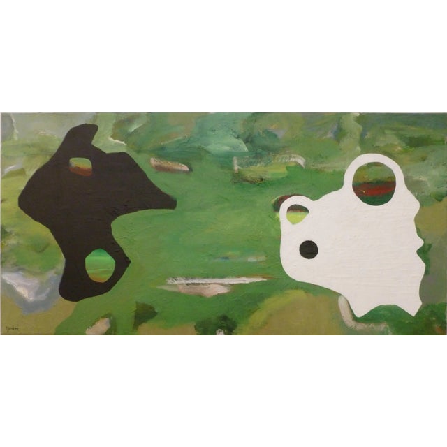 "Not So Black and White" Abstract Oil and Acrylic Painting by Scott ...