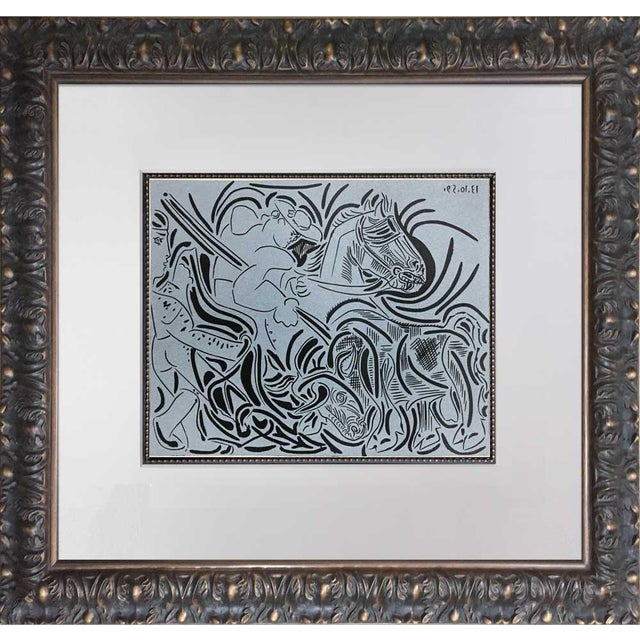 After Pablo Picasso "Pique" Original Linogravure | Chairish