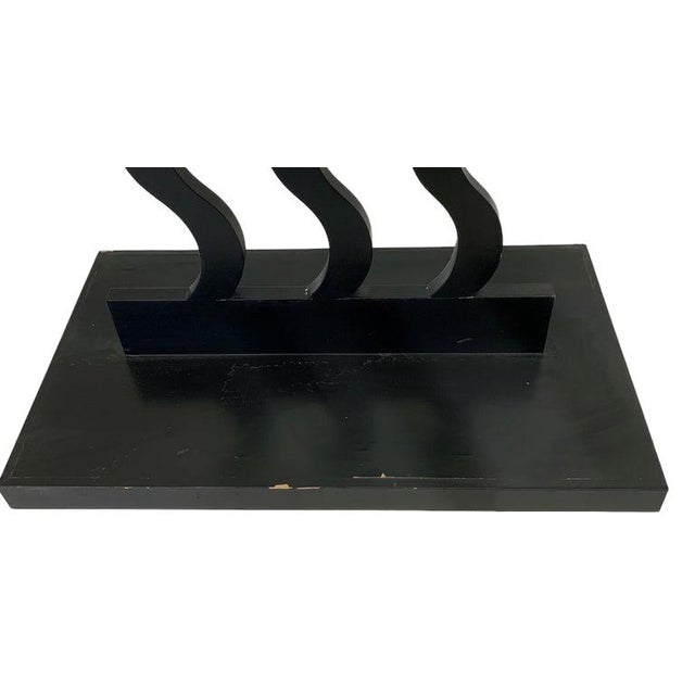 20th Century Black Painted Wood Sculpture by Gary Kahn | Chairish