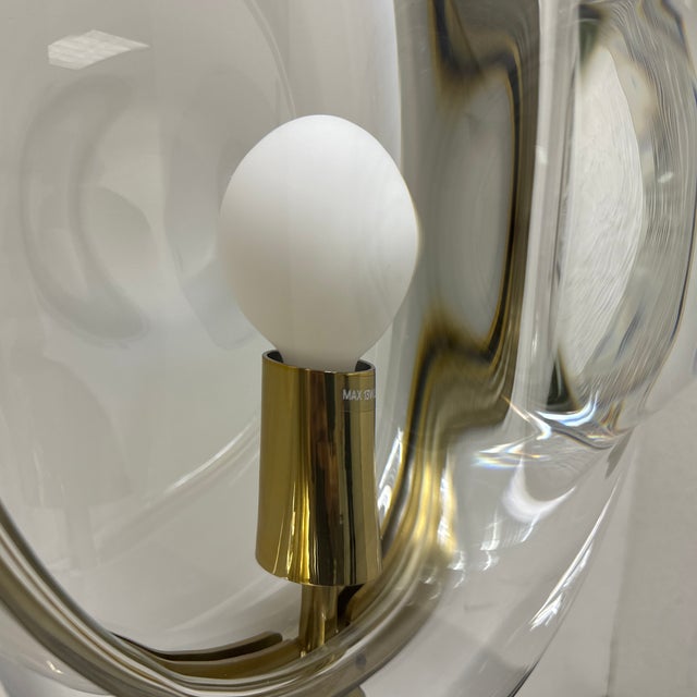 Bomma Orbital Venus Pink Polaris White With Brass Floor Lamp | Chairish