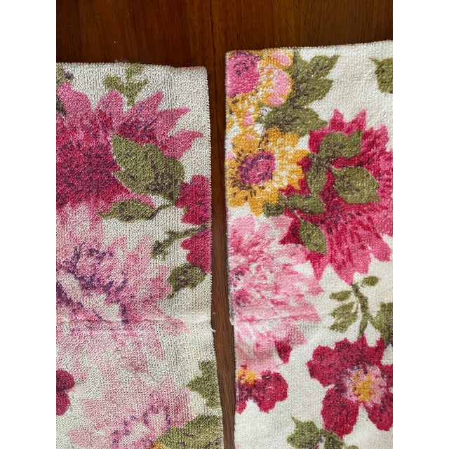 Vintage 1950s Cottage Core Shabby Chic Pink Floral Curtain Panels ...