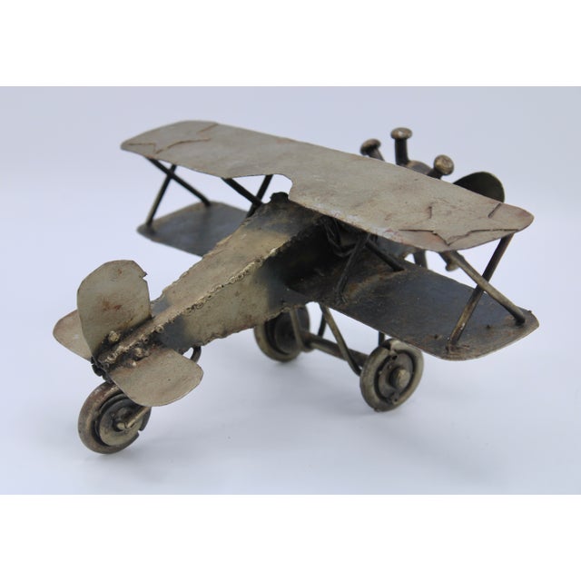 Vintage Brass Airplane Model | Chairish
