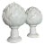 White Classic Ceramic Artichoke Decorative Sculptures - Set of 2 | Chairish